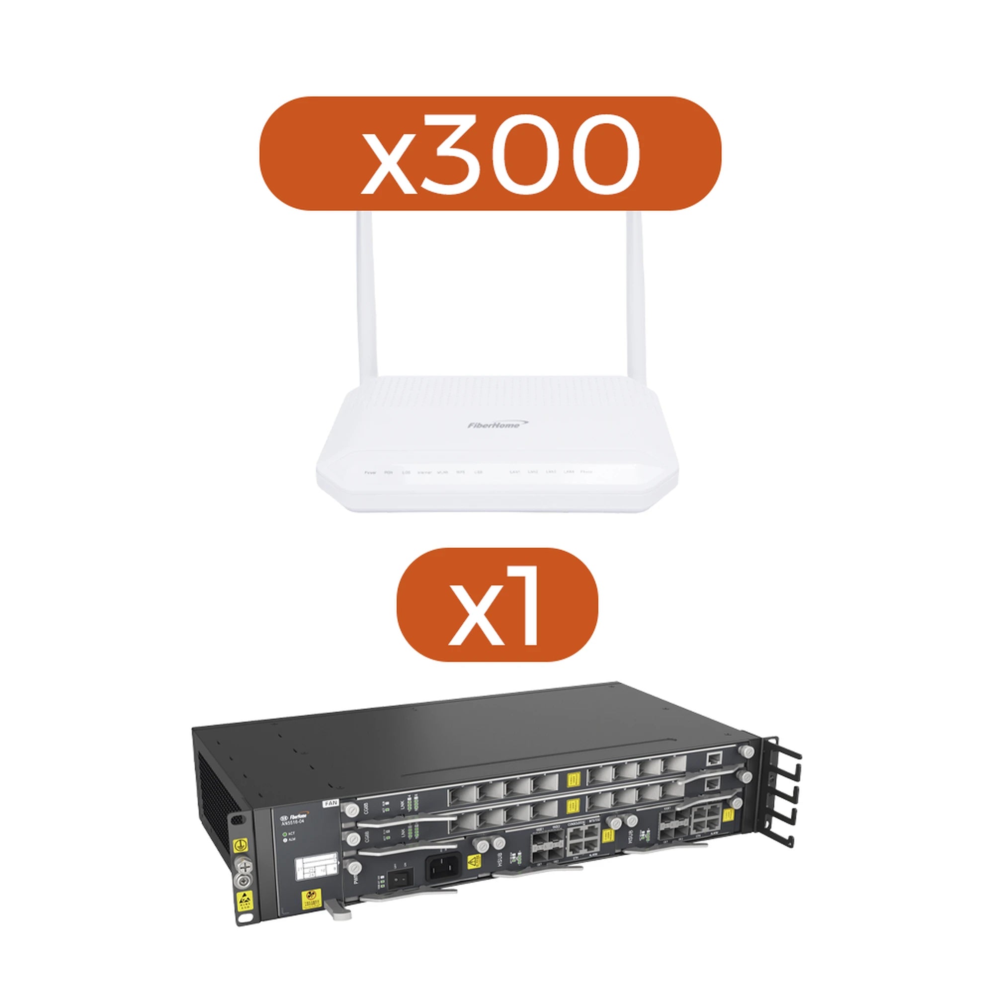 KIT 300 ONT´S HG6143D + 1 OLT AN5516-04-AC – Bsai Seguridad y Controles