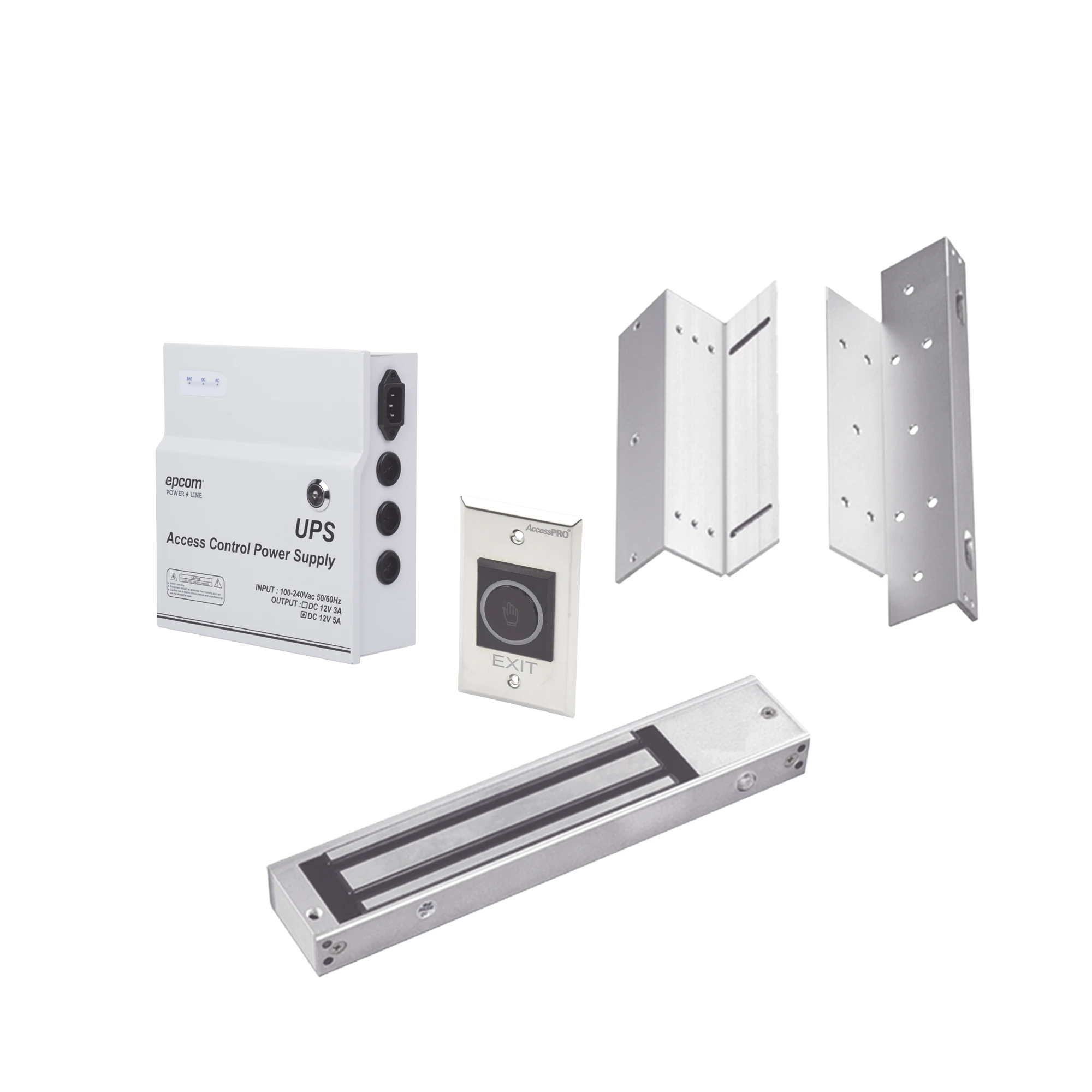 KIT PARA CONTROL DE ACCESO INCLUYE FUENTE DE 12VCD CON RESPALDO DE BAT ...