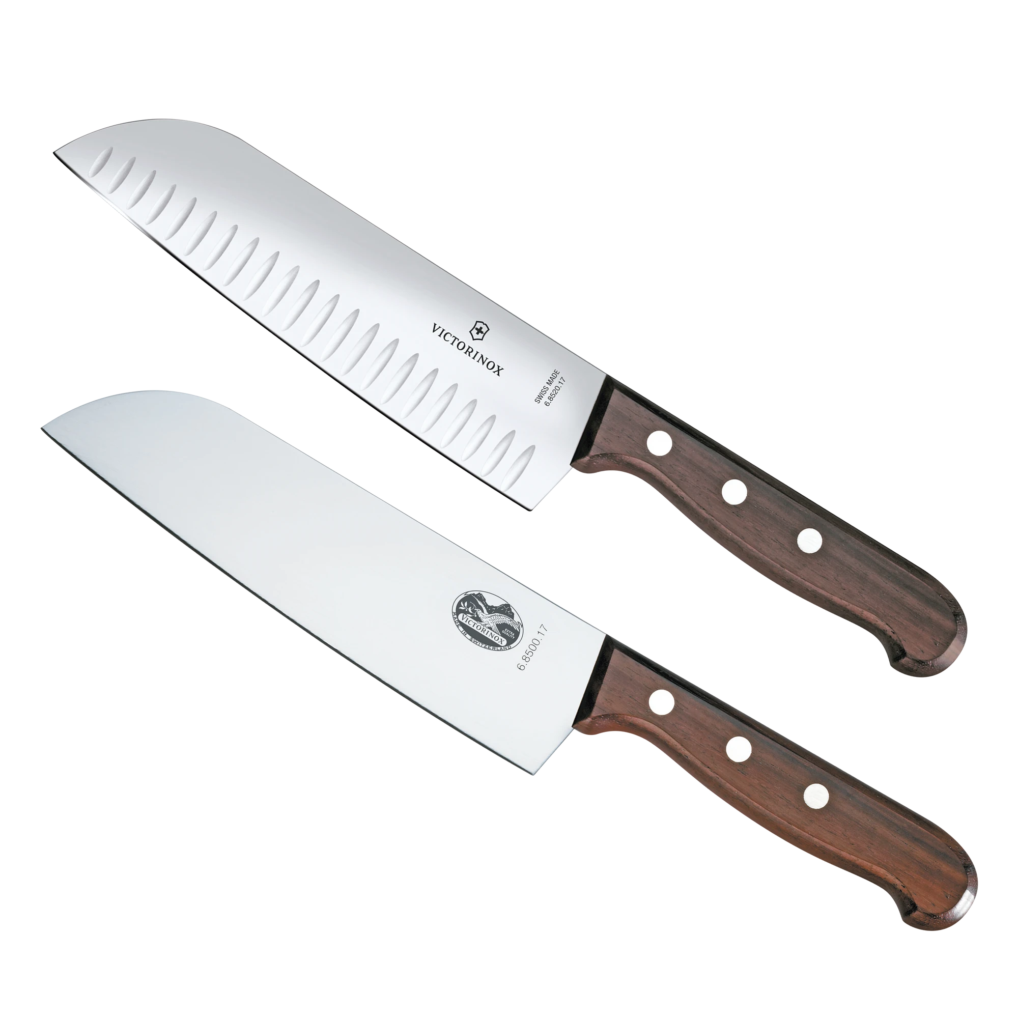 SET DE 2 CUCHILLOS SANTOKU WOOD DE MANGO DE MADERA PALISSANDRO VICTORI ...
